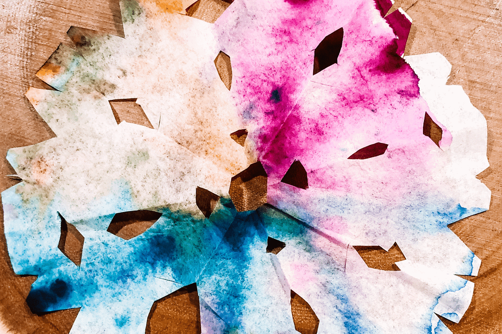 Coffee Filter Snowflakes – The Snowy Day Extenstion Activity