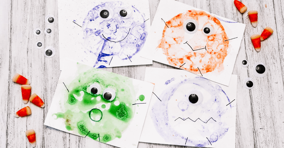 Bubble Monster Art Activity for Kids – Halloween Activity for Kids