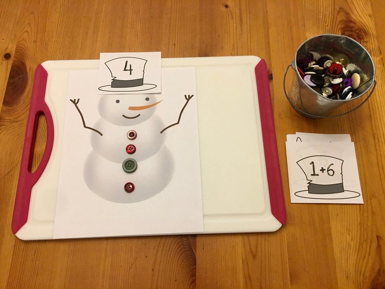 Snowman Math Activity – Simple Math for Kids – beyond the playroom
